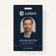 Modern Navy Employee Photo ID Badge | Zazzle