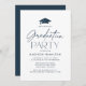 Modern Navy Script Graduation Party Invitation | Zazzle