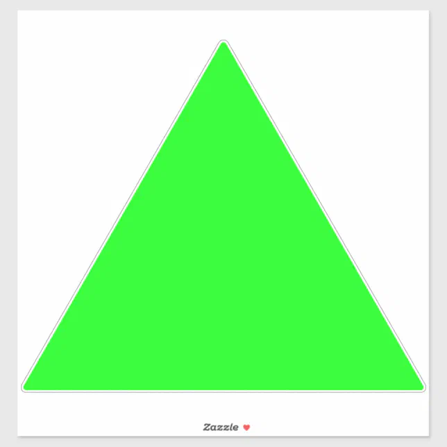Modern neon green screen Large triangle arrow Sticker | Zazzle