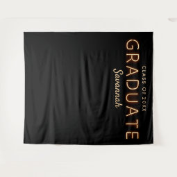 Modern Neon Lights Graduation Photo Backdrop | Zazzle