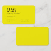 Modern Neon Yellow Color Business Card | Zazzle