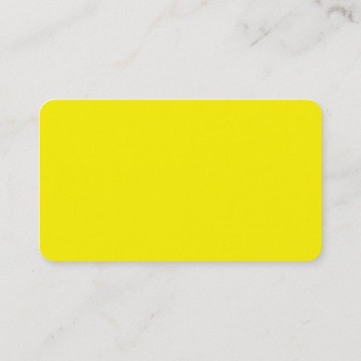 Modern Neon Yellow Color Business Card | Zazzle