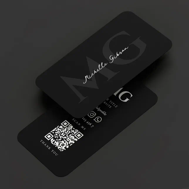 Modern Networking Professional Marketing Black Business Card | Zazzle