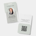 Modern Neutral Business Employee ID Badge | Zazzle