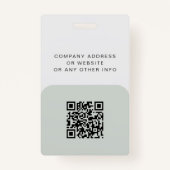 Modern Neutral Business Employee ID Badge | Zazzle