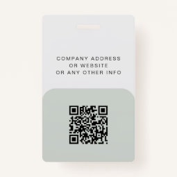 Modern Neutral Business Employee ID Badge | Zazzle