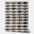 Modern Neutral Butterflies Garden Boho Pattern Wallpaper | Zazzle