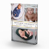 Modern New Baby Birth Stats Photo Collage | Zazzle