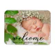 Modern New Baby Welcome Photo Magnet | Zazzle