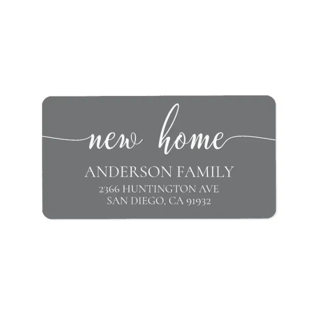 Modern New Home Return Address Label | Zazzle