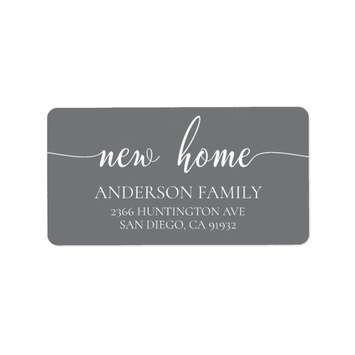 Modern New Home Return Address Label | Zazzle.com