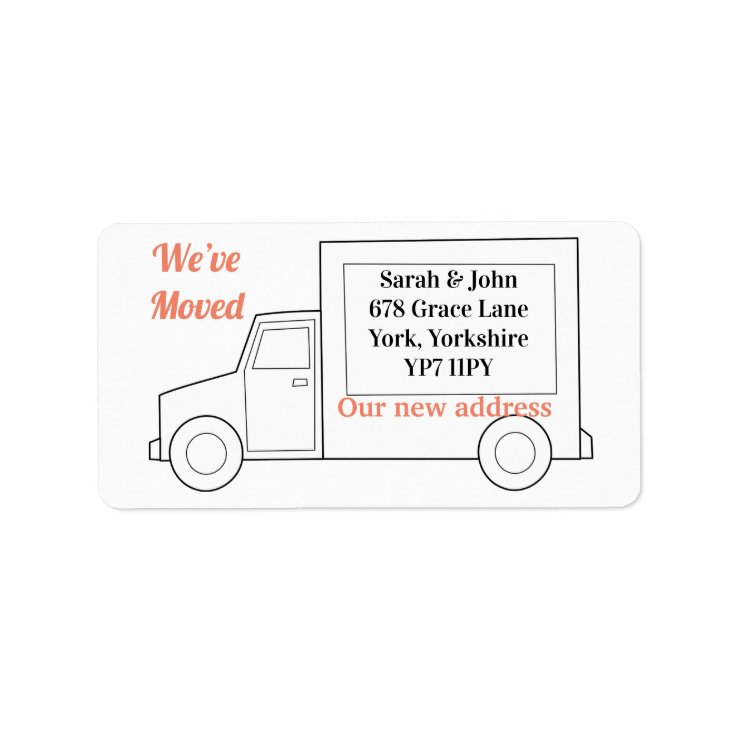 Modern New Home Update We’ve Moved Address Label | Zazzle