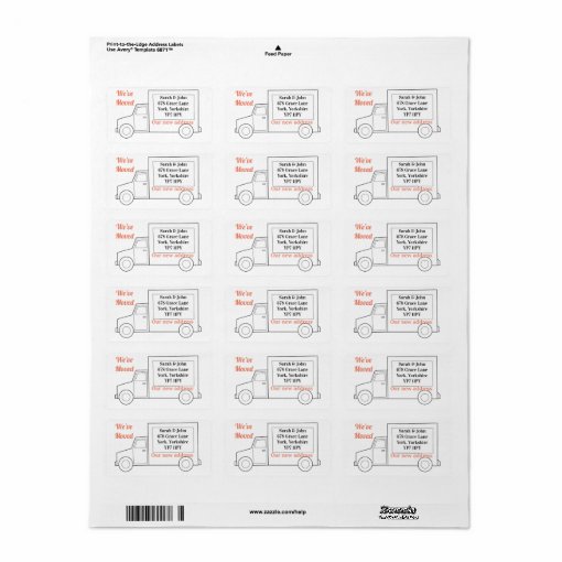 Modern New Home Update We’ve Moved Address Label | Zazzle