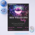 Modern New Year's Eve Disco Ball Party Flyer | Zazzle