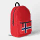 Modern norway scandinavia Flag Country Souvenir Printed Backpack | Zazzle