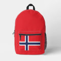 Modern norway scandinavia Flag Country Souvenir Printed Backpack | Zazzle