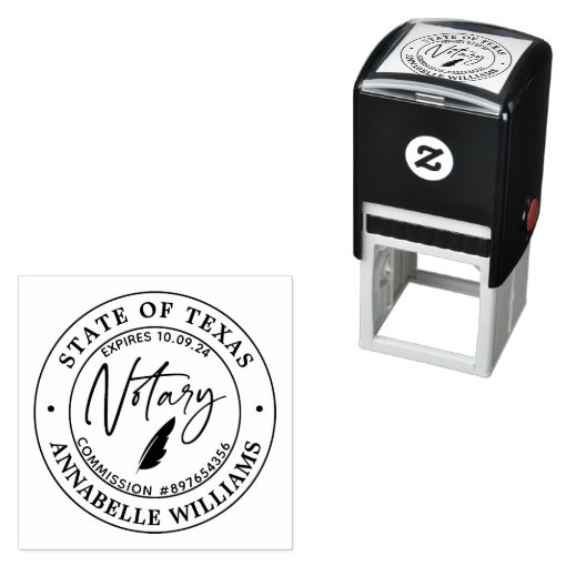 Modern Notary Public Self-inking Stamp | Zazzle