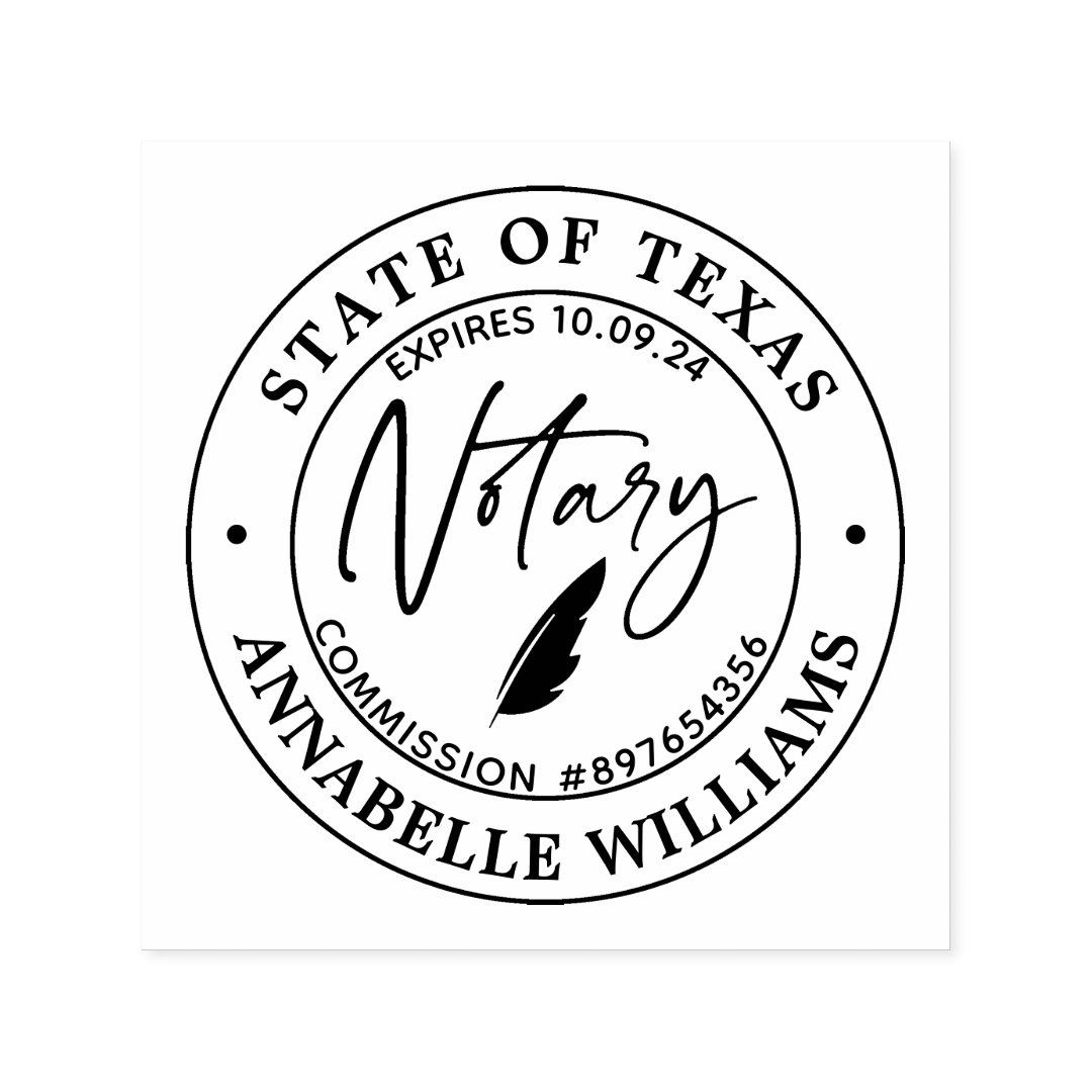 Modern Notary Public Self-inking Stamp | Zazzle