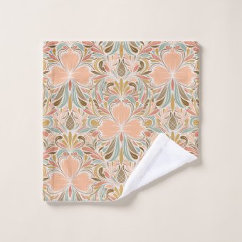 Modern Nouveau Boho Pattern Bath Towel Set | Zazzle