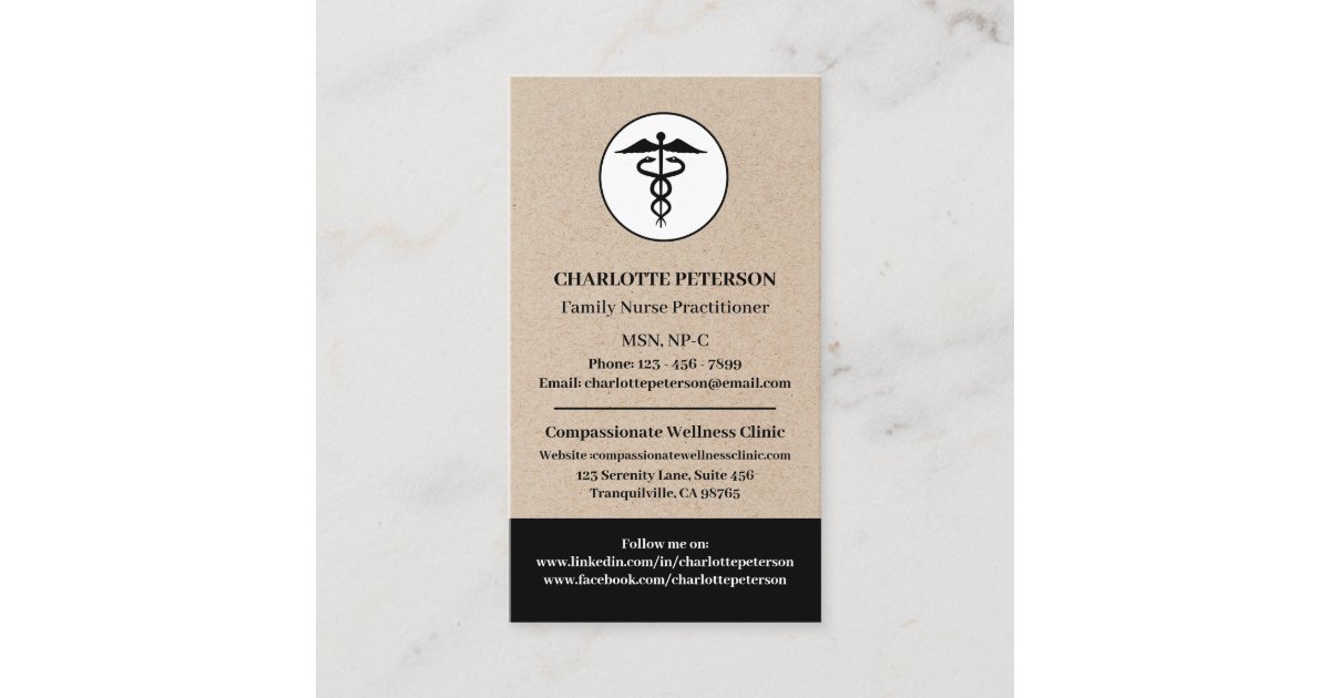 Modern Nurse Practitioner Business Card | Zazzle