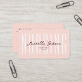 Modern Nursing Monogram Aesthetic Pink Business Card | Zazzle