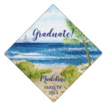 Modern Ocean Beach Graduation Cap Topper | Zazzle