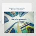Modern Office Building Change of Address Moving Announcement | Zazzle