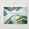 Modern Office Building Change of Address Moving Announcement | Zazzle