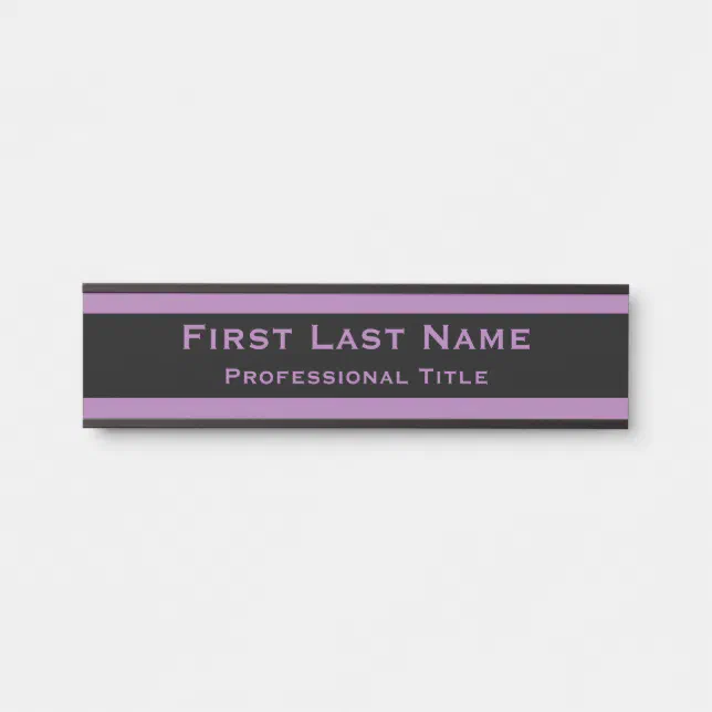 Modern Office Door Sign Signs Lavendar Purple | Zazzle