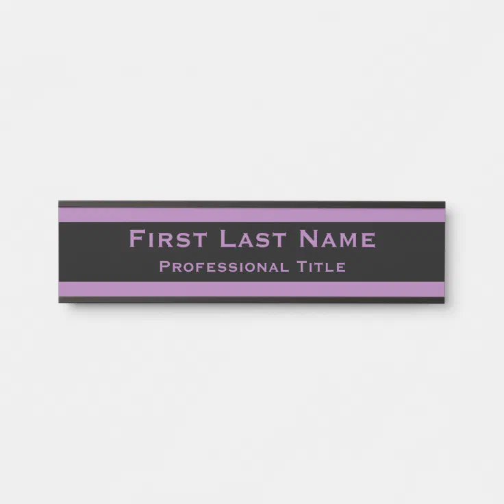 Modern Office Door Sign Signs Lavendar Purple | Zazzle