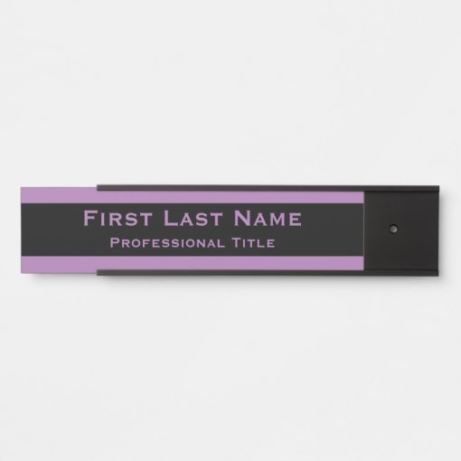 Modern Office Door Sign Signs Lavendar Purple | Zazzle