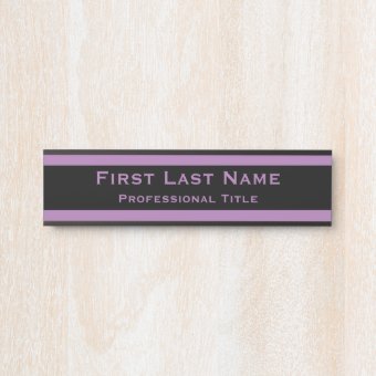 Modern Office Door Sign Signs Lavendar Purple | Zazzle