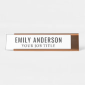 Modern Office Employee Desk Name Plate | Zazzle