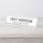 Modern Office Employee Desk Name Plate | Zazzle