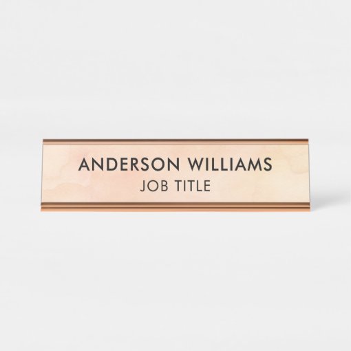 Modern Office Employee Desk Name Plate | Zazzle