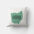 Modern Ohio State Silhouette Throw Pillow | Zazzle