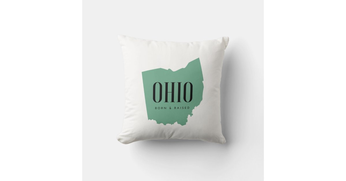 Modern Ohio State Silhouette Throw Pillow | Zazzle