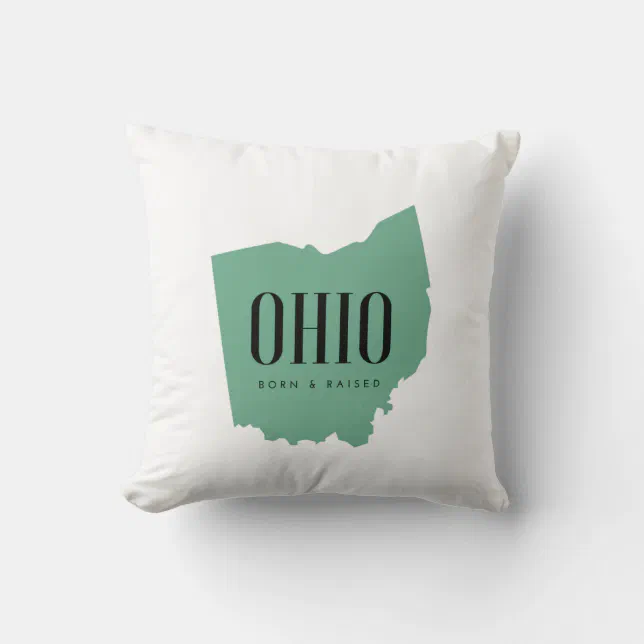Modern Ohio State Silhouette Throw Pillow | Zazzle