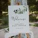 Modern Olive Branch Baby Shower Welcome Sign | Zazzle