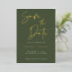 Modern Olive Green Calligraphy Script Wedding Foil Invitation | Zazzle