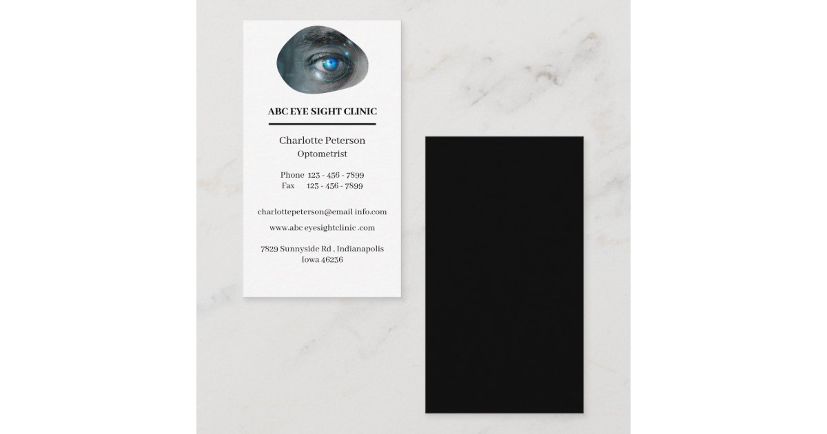 Modern Ophthalmologist -Optometrist Business Card | Zazzle