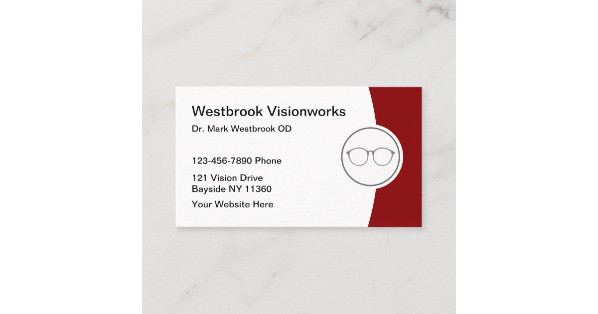Modern Optometrist Appointment Business Cards | Zazzle