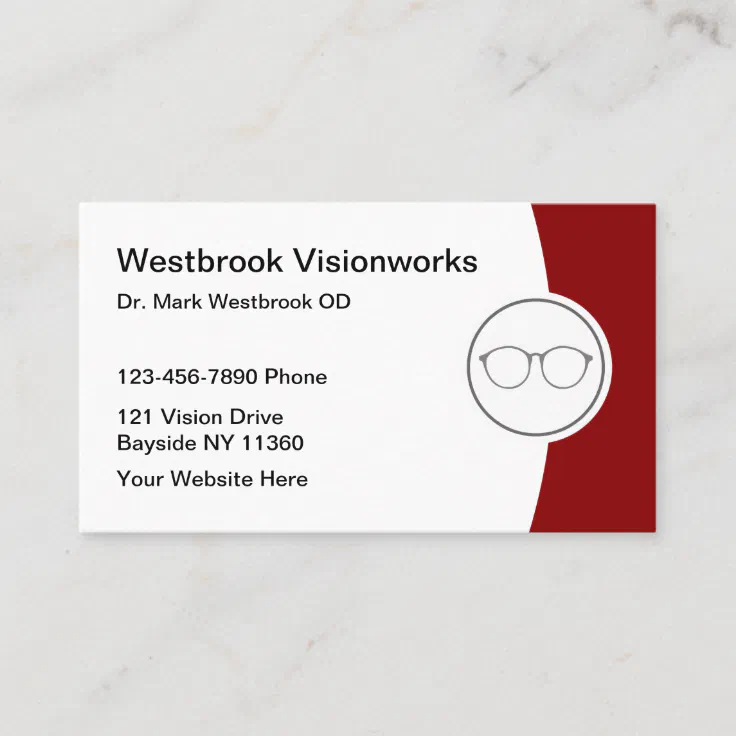 Modern Optometrist Appointment Business Cards | Zazzle