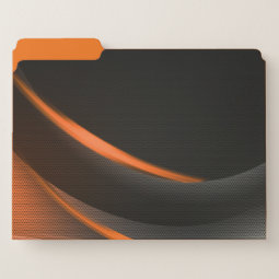 Modern Orange and Gray Abstract Pattern File Folder | Zazzle