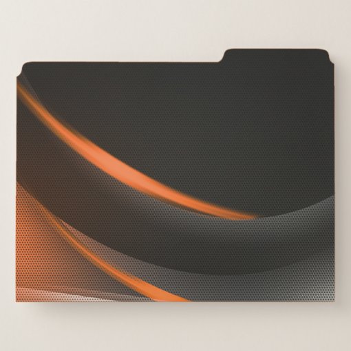 Modern Orange and Gray Abstract Pattern File Folder | Zazzle