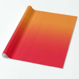 Modern Orange and Red Ombre Wrapping Paper | Zazzle