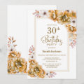 Modern Orange Floral 30th Birthday Party Invitation | Zazzle