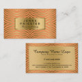 Modern Orange & Gold Zebra Stripes Pattern Business Card | Zazzle