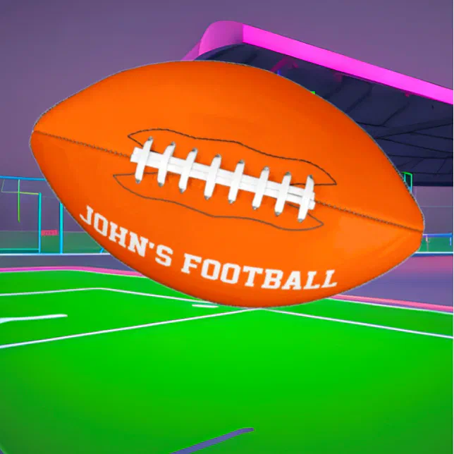 Modern Orange Personalized Kid's Football | Zazzle