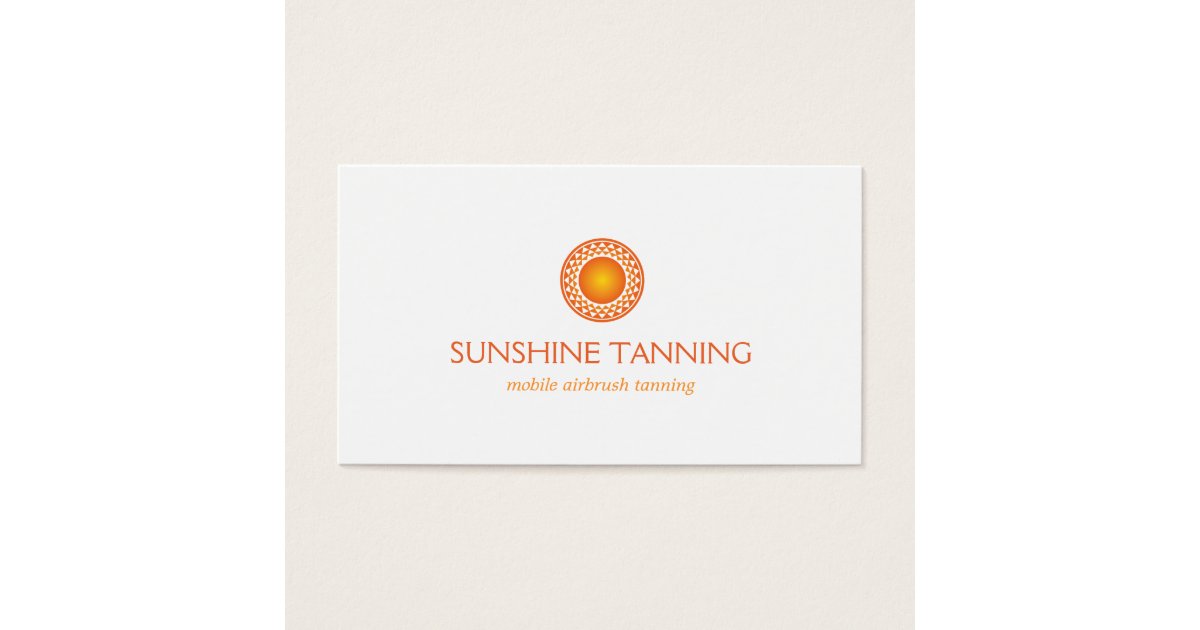 MODERN ORANGE SUN LOGO BUSINESS CARD | Zazzle.com